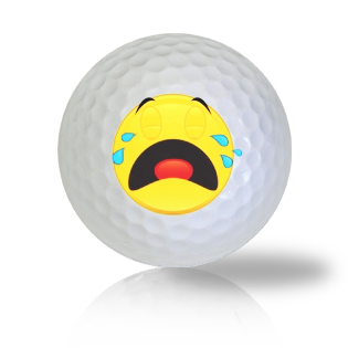 Crying Hard Emoticon Golf Balls | The Golf Ball Company